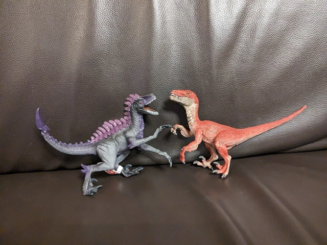SCHLEICH 70154 SHADOW Raptor Dinosaur Figurine & Schleich Velociraptor ...