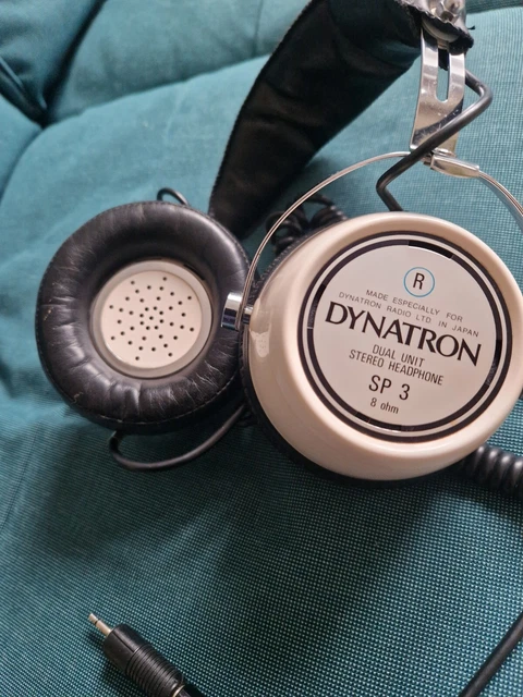 DYNATRON DUAL UNIT stereo headphones SP 3 8ohm + Jack Adapter £26.00 ...