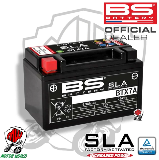 BATTERIE BS BATTERY SLA BTX7A Honda Tr 200 Fatcat 1987 EUR 66,00 ...