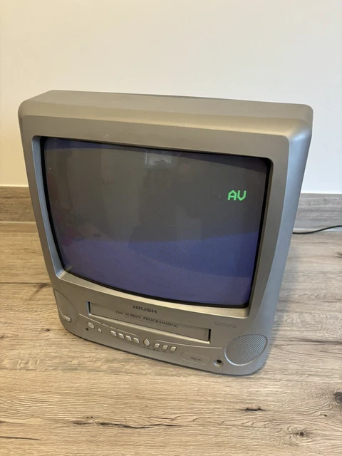 BUSH BTV18SIL/VA 14" Inch CRT TV VCR VHS Video Retro Gaming Television CRT £79.99 - PicClick UK