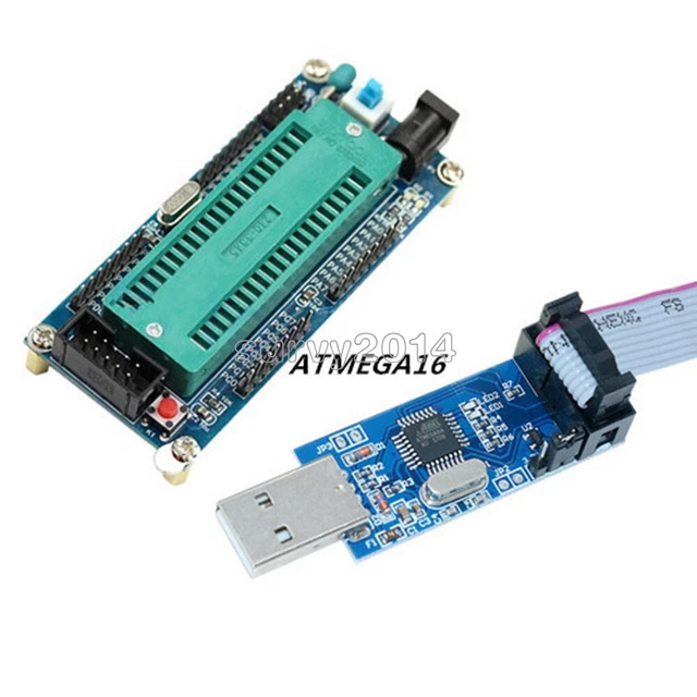 AVR ATMEGA16 MINIMUM System Board ATmega32 + USB ISP USBasp Programmer ...