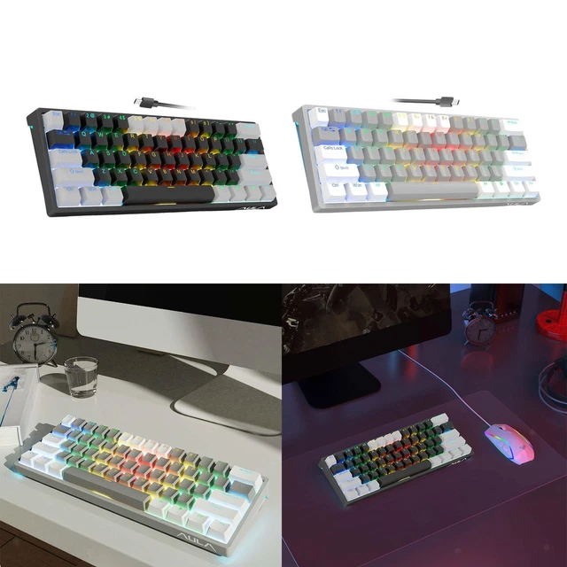 CLAVIER DE JEU mécanique Clavier filaire compact à 60 % pour ...