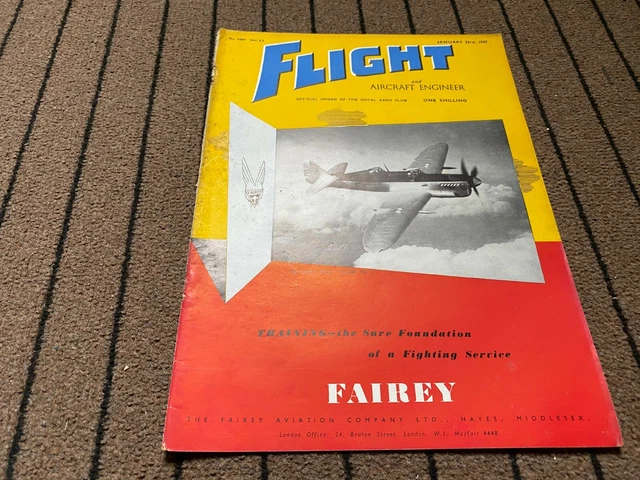 (AC18) 11X8& FLIGHT Magazine Cover Page - The Firefly Trainer Mki £8.99 ...