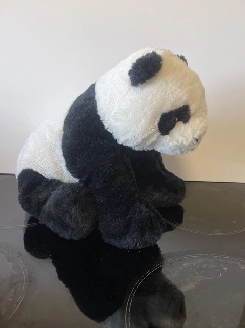 IKEA KRAMIG BLACK And White Panda Bear With Sewn Eyes 12" Plush Stuffed ...