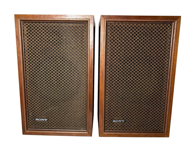 VINTAGE SONY SS-210 SPEAKER SYSTEM 2-Way 18W 8 Ohms Wall-Mountable Teak ...