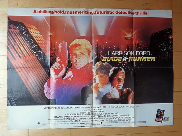 ORIGINAL BLADE RUNNER Official Movie Poster Magazine. Unfold to 33" x ...