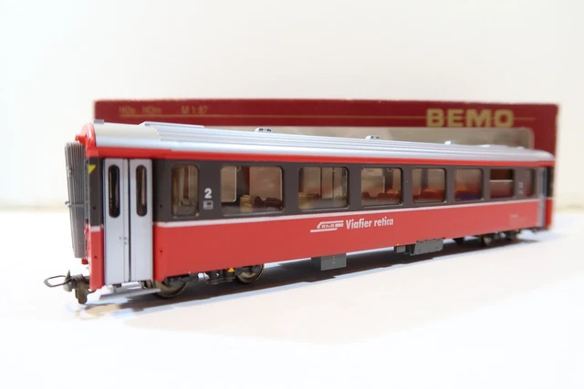 BEMO H0M 3282 105 Personenwagen Bernina-Express 2. Kl B 2465 EW 111 RhB ...