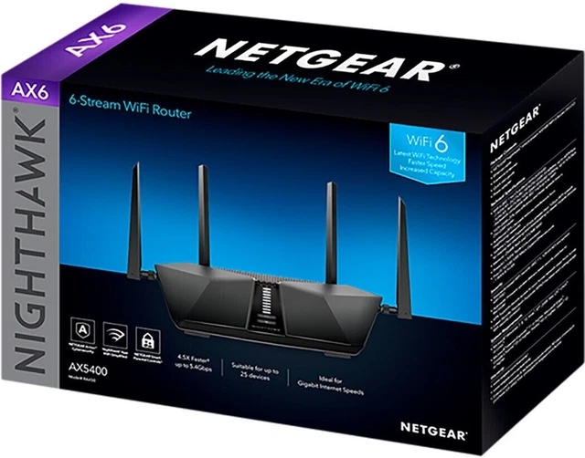 NETGEAR - NIGHTHAWK AX5400 Dual-Band Wi-Fi 6 Router - Black $169.99 ...