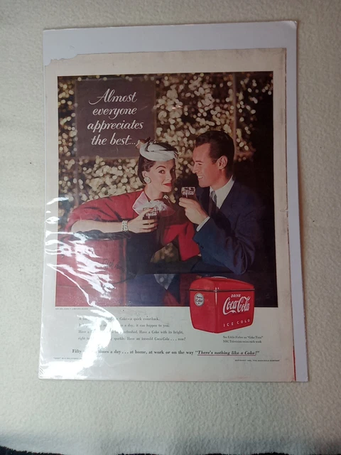 THE BEST, COCA Cola Vintage Ad 1955 Soda Coke Original - Almost ...