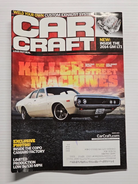 CAR CRAFT MAGAZINE March 2013 Killer Street Machines #2352 £3.77 ...