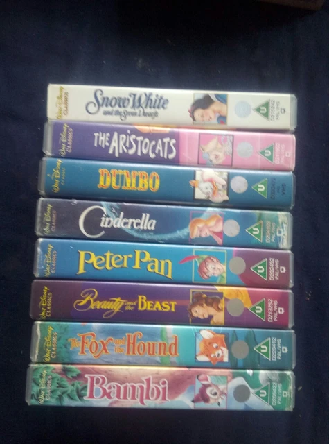 DISNEY VHS BUNDLE X8 vhs cassettes Snow White dumbo Bambi Etc £11.12 ...