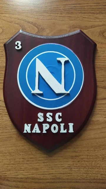STEMMA SCUDETTO NAPOLI in legno fatto artigianalmente EUR 30,00 ...