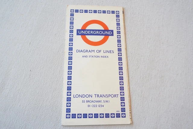 1970 LONDON TRANSPORT Underground Map Diagram of Lines Tube Ref 770 £19 ...