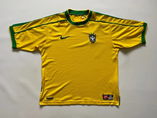 +VINTAGE BRAZIL NATIONAL Team 1998/2000 Home Football Shirt Soccer ...