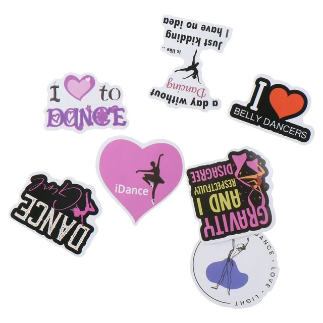 MULTICOLORED DANCE STICKERS PVC Aesthetic Stickers Cute Stickers for ...