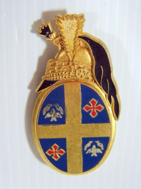 RARE INSIGNE DU ESCADRON d'ECLAIRAGE 10°DB Fabrication Prestige Doré ...