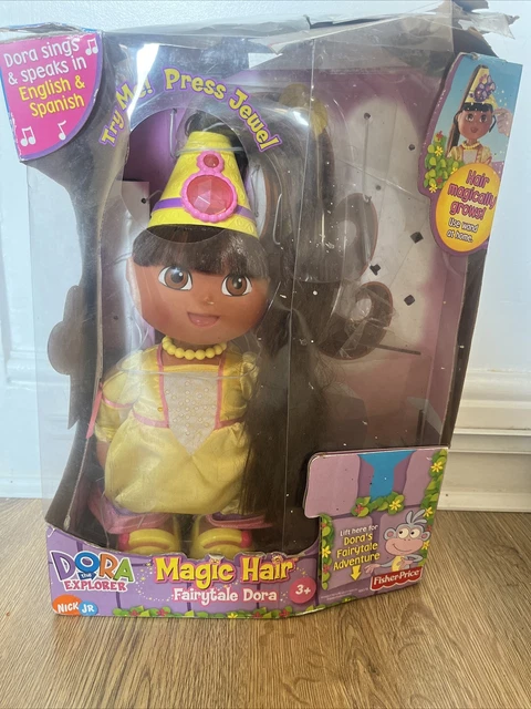 MATTEL DORA THE Explorer Magic Hair Fairytale Princess 14" sings NIB ...