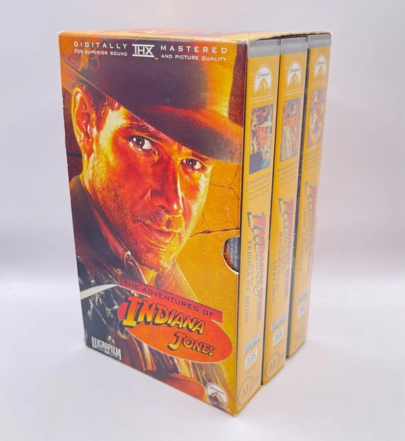 THE ADVENTURES OF Indiana Jones VHS Box Set. (2000) Raiders of the Lost ...