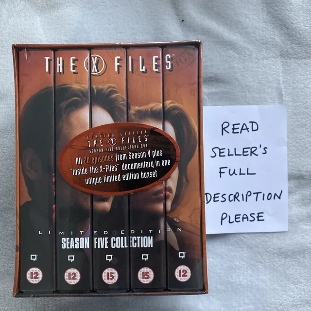 THE X FILES SEASON 5 FIVE Box Set of 5 VHS Videotape SEALED CELLOPHANE ...