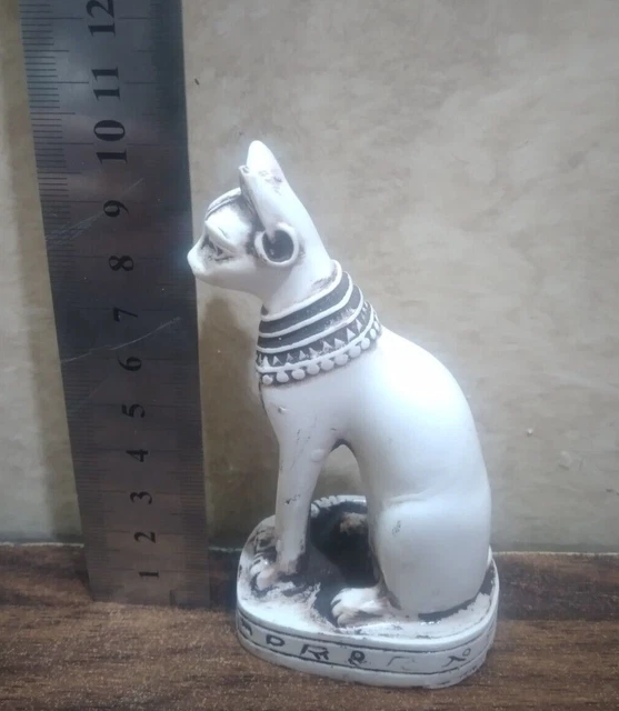 FARAONE ANTICO ANTICO EGIZIO statua dea bastet gatto pietra di Iside 4 ...