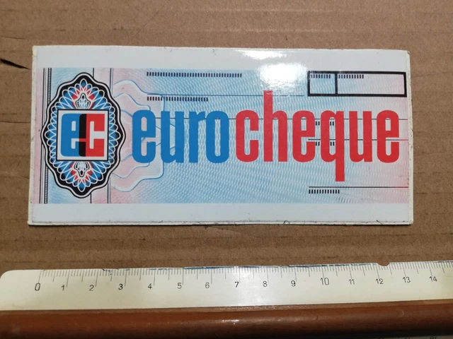 ADESIVO EUROCHEQUE STICKER AUTOCOLLANT VINTAGE 80s ORIGINAL EUR 1,50 ...