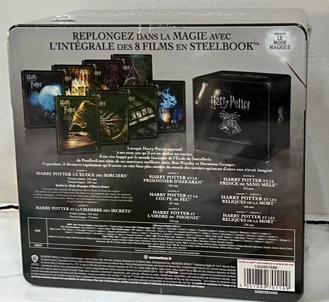 COFFRET HARRY POTTER L'intégrale 8 Films Steelbook Blu-Ray - Neuf Sous ...