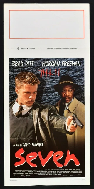 AFFICHE SEVEN BRAD Pitt Morgan Freeman David Fincher Thriller B193 EUR 53,53 - PicClick FR