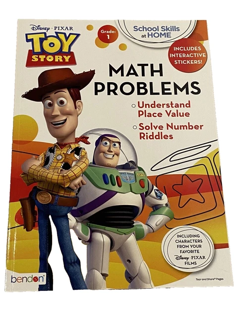 DISNEY TOY STORY grade 1 math problems school skills education with ...