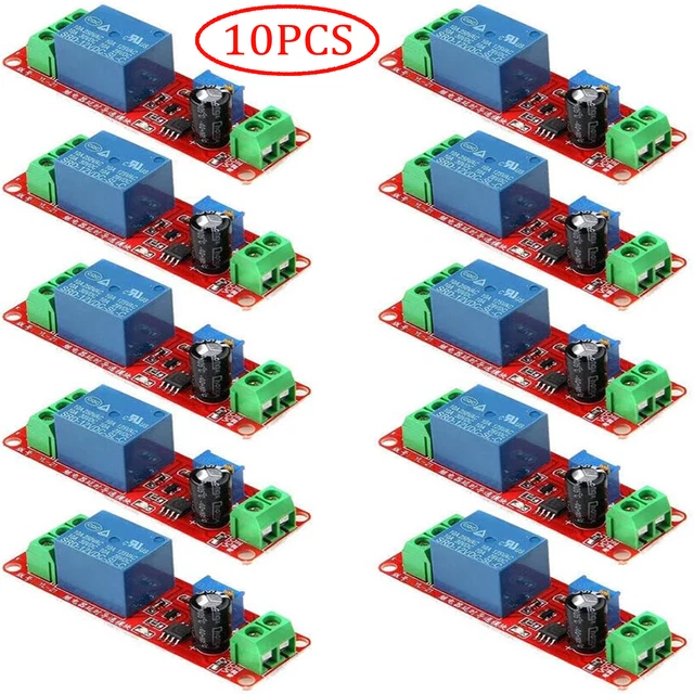 10PCS DC 12V Delay Relay Shield NE555 Timer Switch Adjustable Module US ...