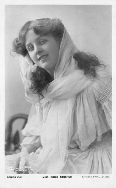 POSTCARD - EDWARDIAN Actress - Miss Doris Stocker - Davidson Bros - Glossyphoto £3.99 - PicClick UK