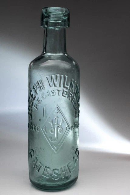 ANTIQUE CLEAR GLASS Bottle, Joseph Wilkinson, Gateshead, Soda Water ...