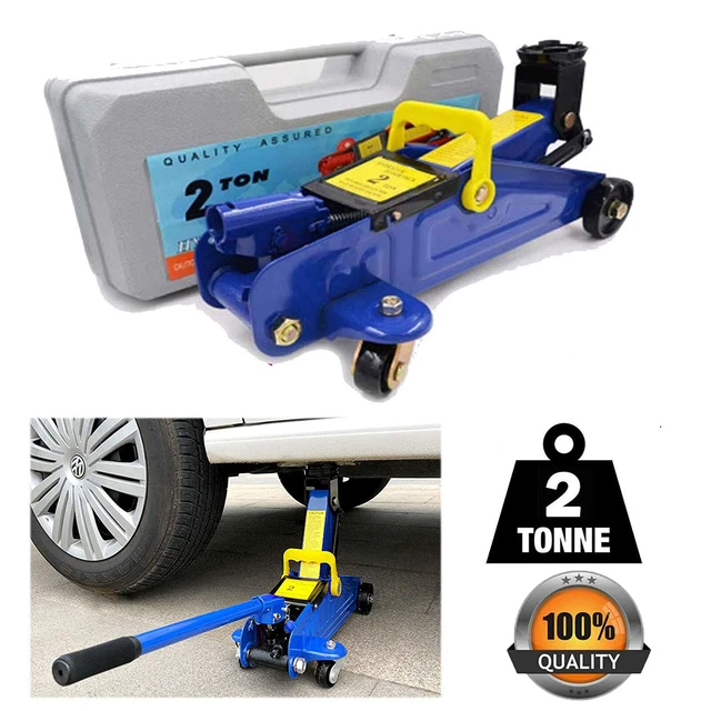 2 TON TROLLEY Jack Hydraulic Lift Heavy Duty Low Car Van Garage ...