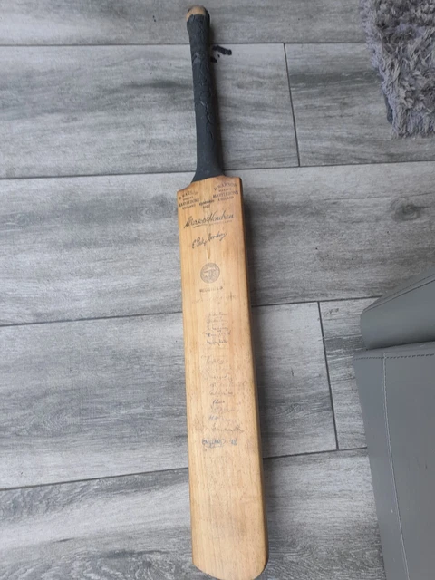 VINTAGE 1950S B. Warsop Cricket Bat Signed South AFRICA England Middx ...