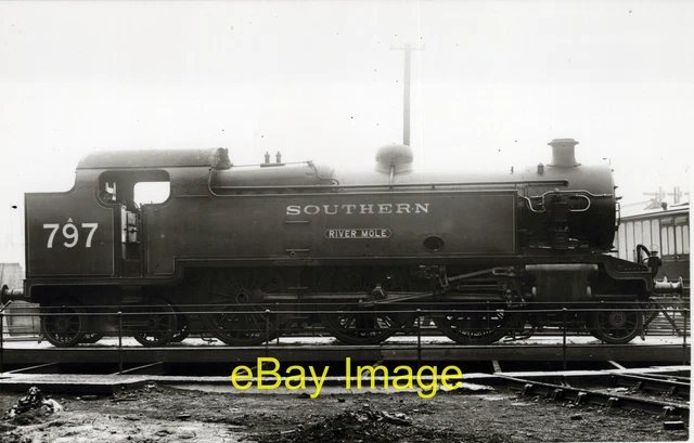 PHOTO RAILWAY ex SECR 2-6-4T SR Class K No A797 on turntable c1930 £5. ...
