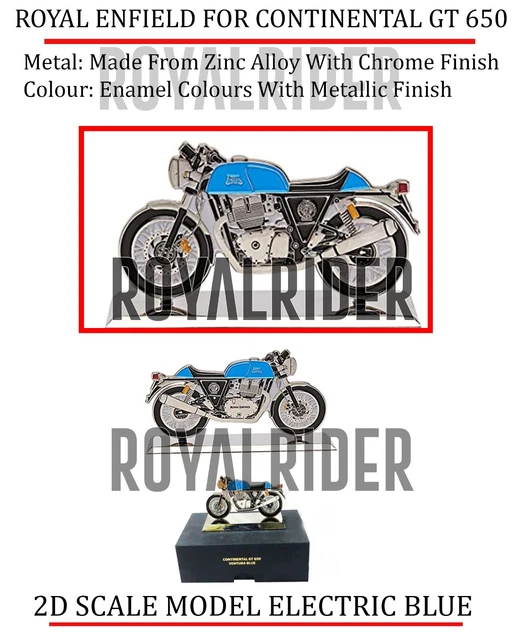 ROYAL ENFIELD &2D Scale Model" "ELECTRIC BLUE" Continental GT 650 $45. ...