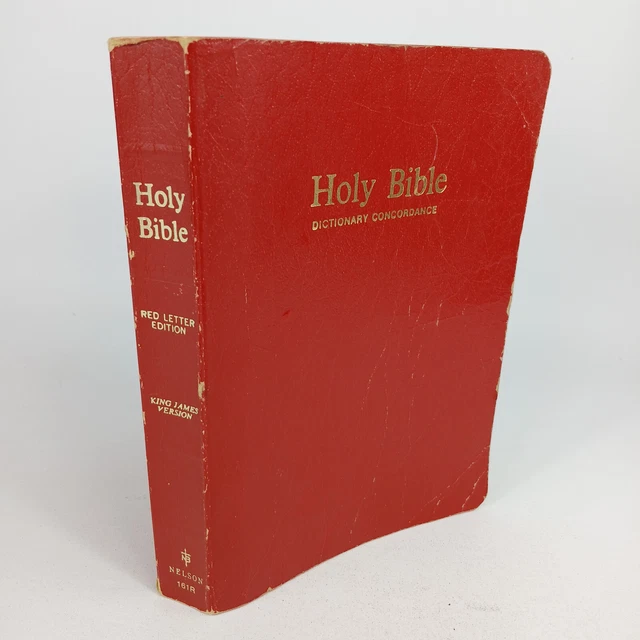 KJV HOLY BIBLE Dictionary Concordance Red Letter Edition 1977 Nelson ...