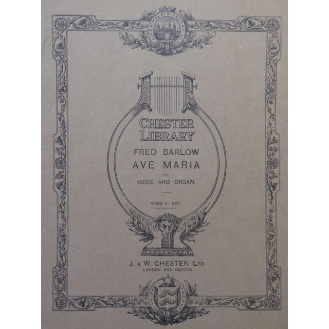 BARLOW FRED AVE Maria Dedication Singer Organ 1919 $166.06 - PicClick CA