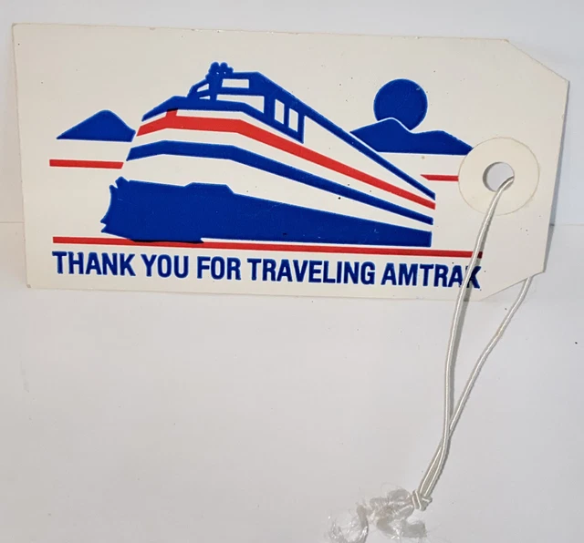 VINTAGE AMTRAK TRAIN Luggage ID Tag Unused Baggage Identification Tag £ ...