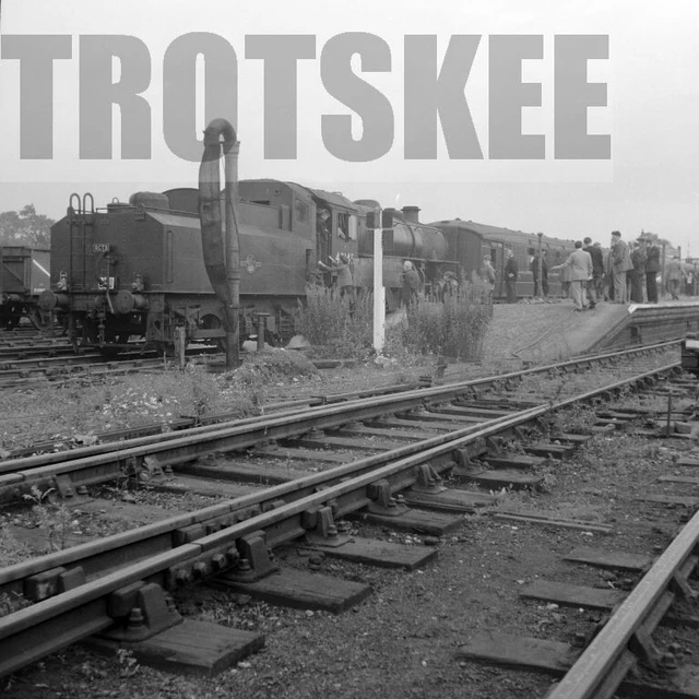 LARGER NEGATIVE BR British Railways Steam Loco 43145 Class 4MT Langwith ...