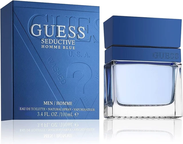GUESS SEDUCTIVE HOMME Blue EDT Spray For Men 100ml/3.4fl oz Brand New ...