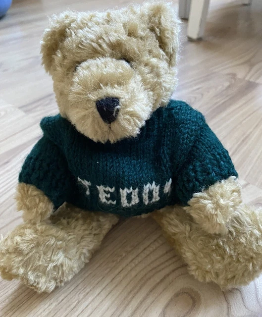 VINTAGE SALCO HARLOW Teddy Bear with Green Teddy Jumper Jointed £4.50 ...
