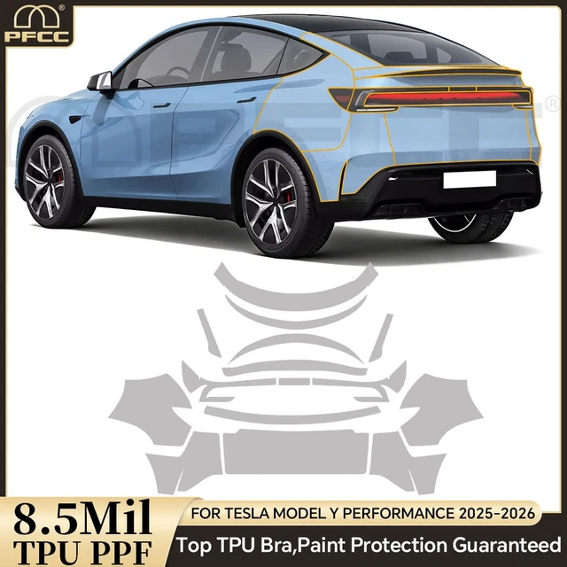 FOR TESLA MODEL Y Performance 2026 Rear Bumper Precut Paint Protection ...