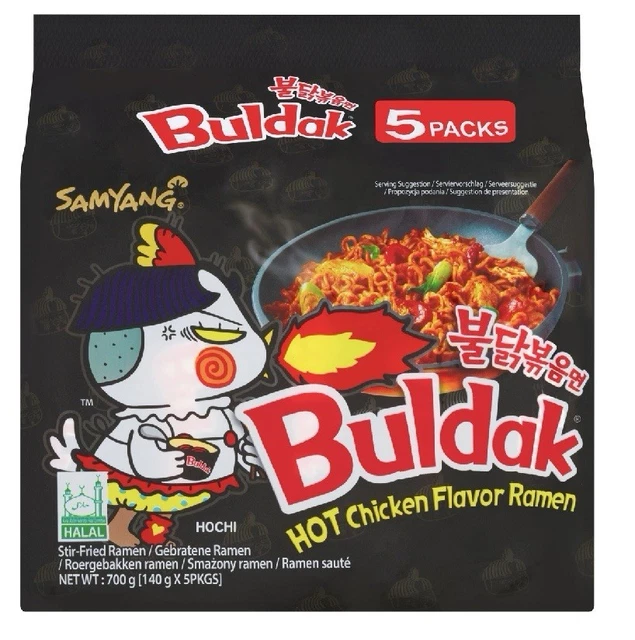 SAMYANG BULDOK HOT Chicken Flavor Ramen 140g x 5 (700g) £12.00 ...