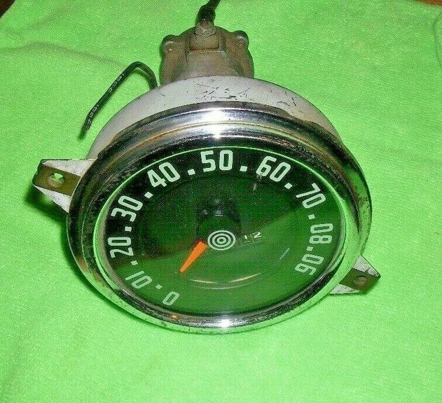 CHEVROLET VINTAGE 100 MPH Speedometer Chevy Speedo Red Needle & Rotor ...