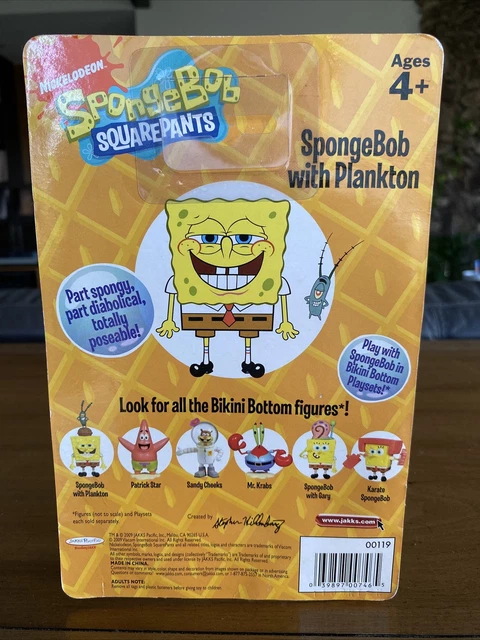 JAKKS PACIFIC SPONGEBOB with Plankton Squarepants Nickelodeon Poseable ...
