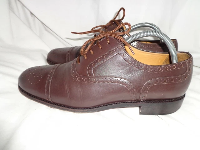 BALLY &NOGA& MEN Brown Leather Lace Up Brogues Shoe Size Uk 8 Eu 42 Vgc ...