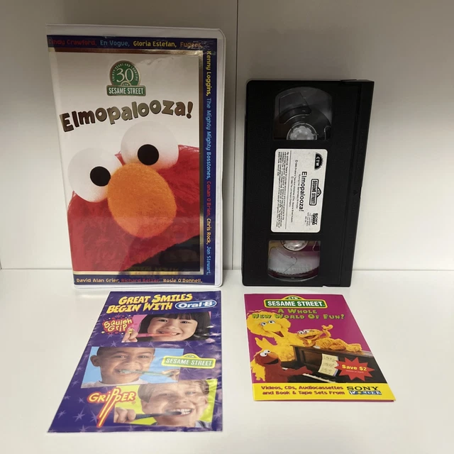 SESAME STREET ELMOPALOOZA! VHS+Insert Papers Very Good Condition VHS ...
