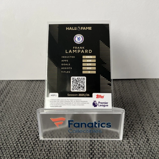 TOPPS PREMIER LEAGUE 2026 Lampard Hall of Fame Chelsea Limited Edition ...