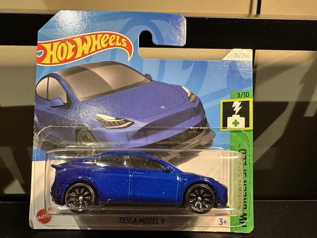 HOT WHEELS TESLA Model Y Blue Hotwheels Carta corta 2024 HTB80 NUOVA EV ...