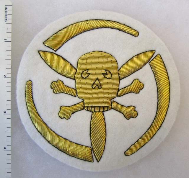 512TH BOMB SQUADRON US AIR FORCE Bullion SKULL PATCH Post WW2 Hand-Made ...